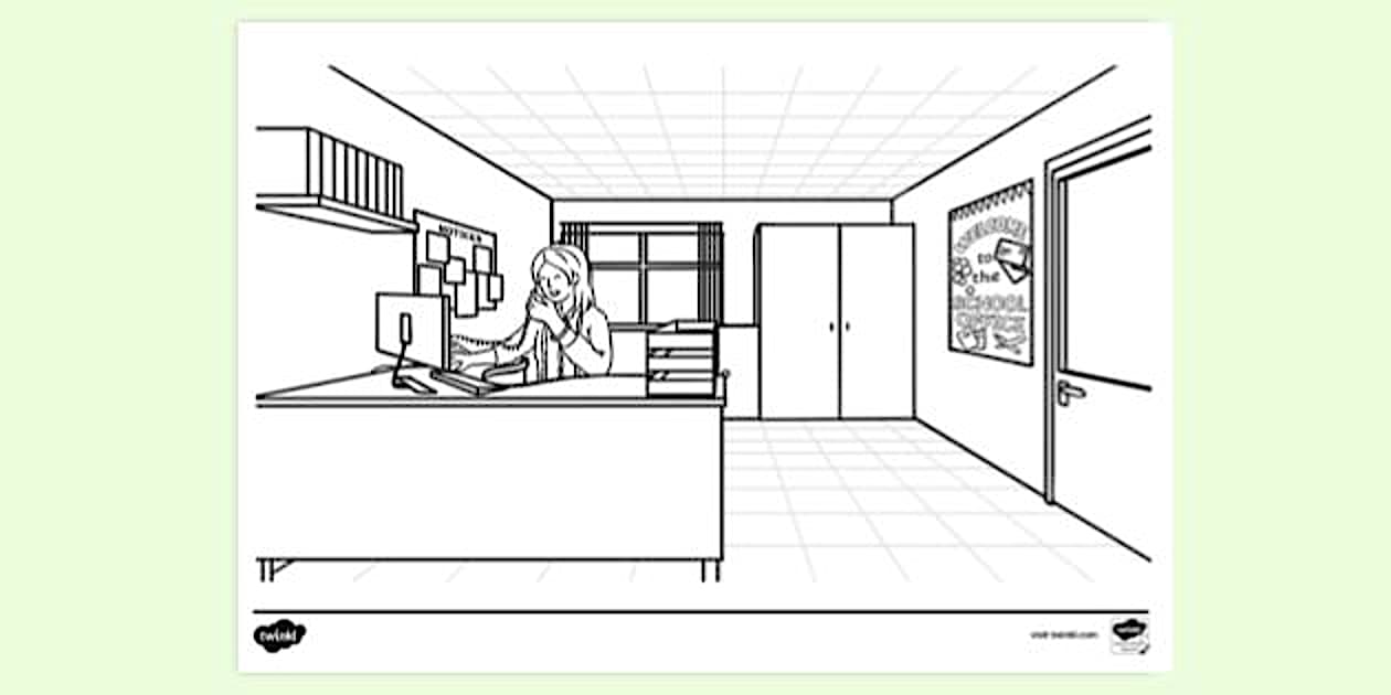 Office Colouring Sheet | Twinkl Resources (teacher made)