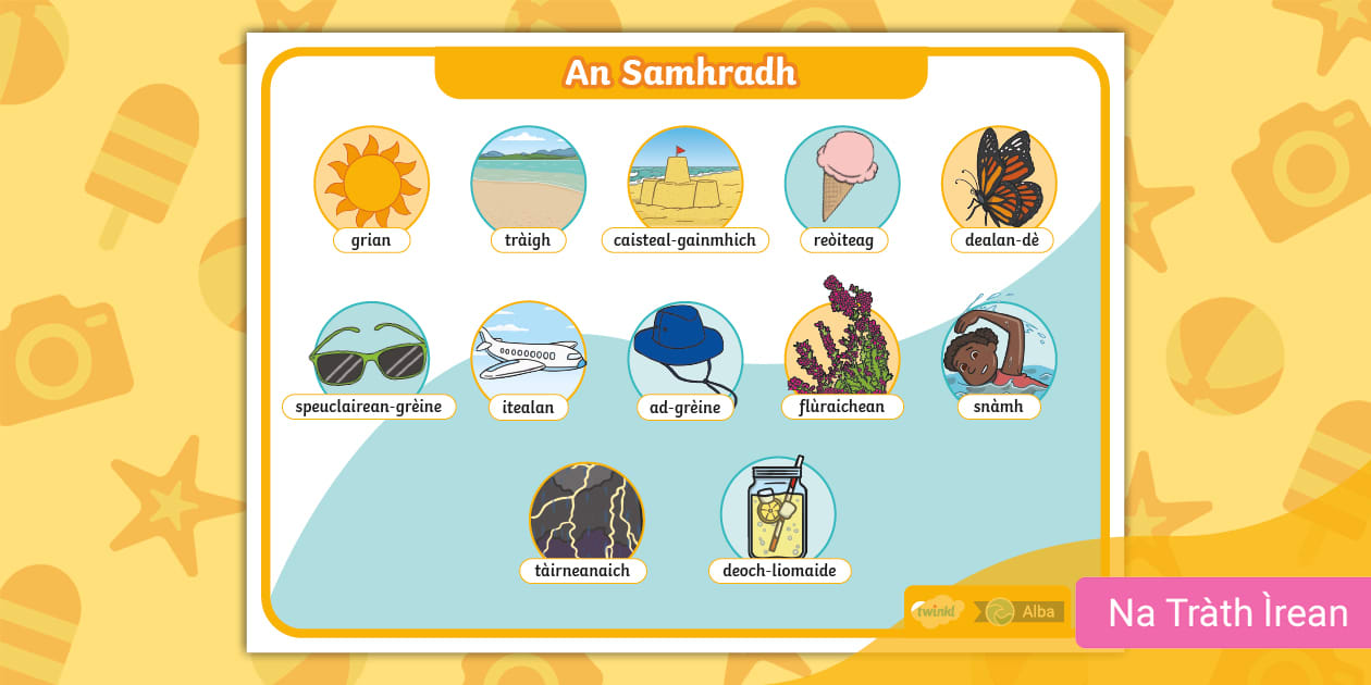 An Samhradh - Brat-fhacail (teacher made) - Twinkl