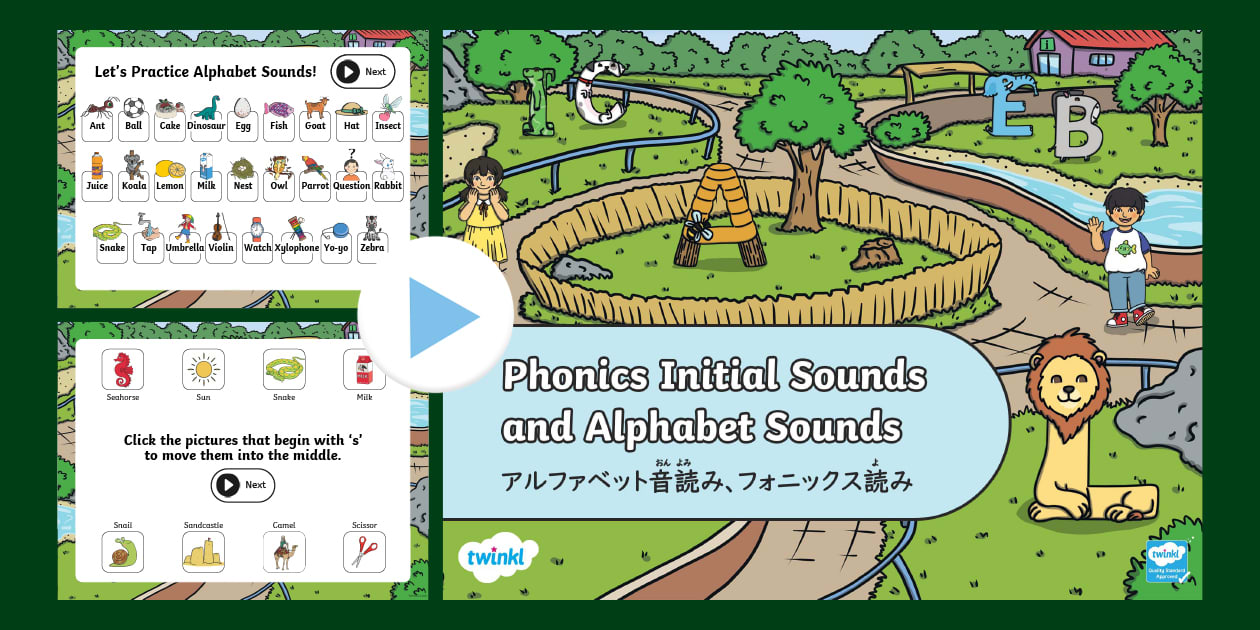 Initial Sounds Phonics PowerPoint Game for Elementary School