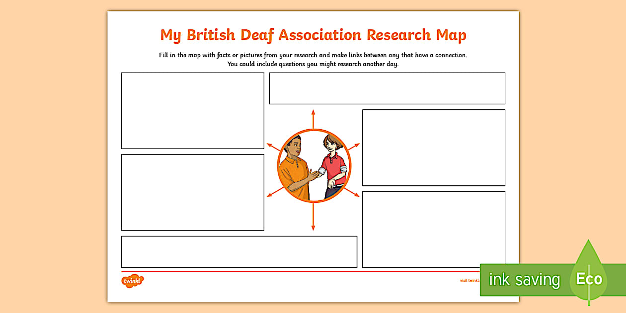 Editable British Deaf Association (BDA) Research Map