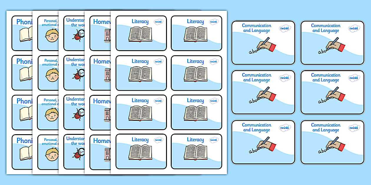 👉 Editable Foundation Stage Jotter Labels - Twinkl