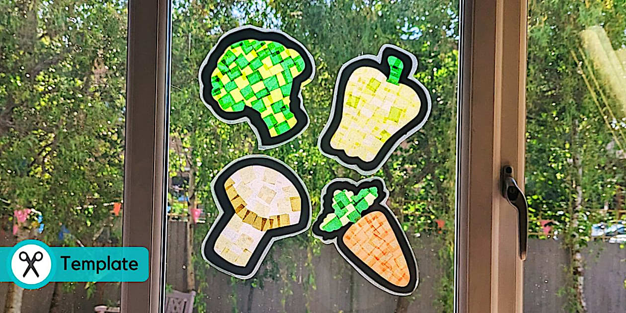Vegetable Sun Catchers | Food Crafts (teacher made) - Twinkl