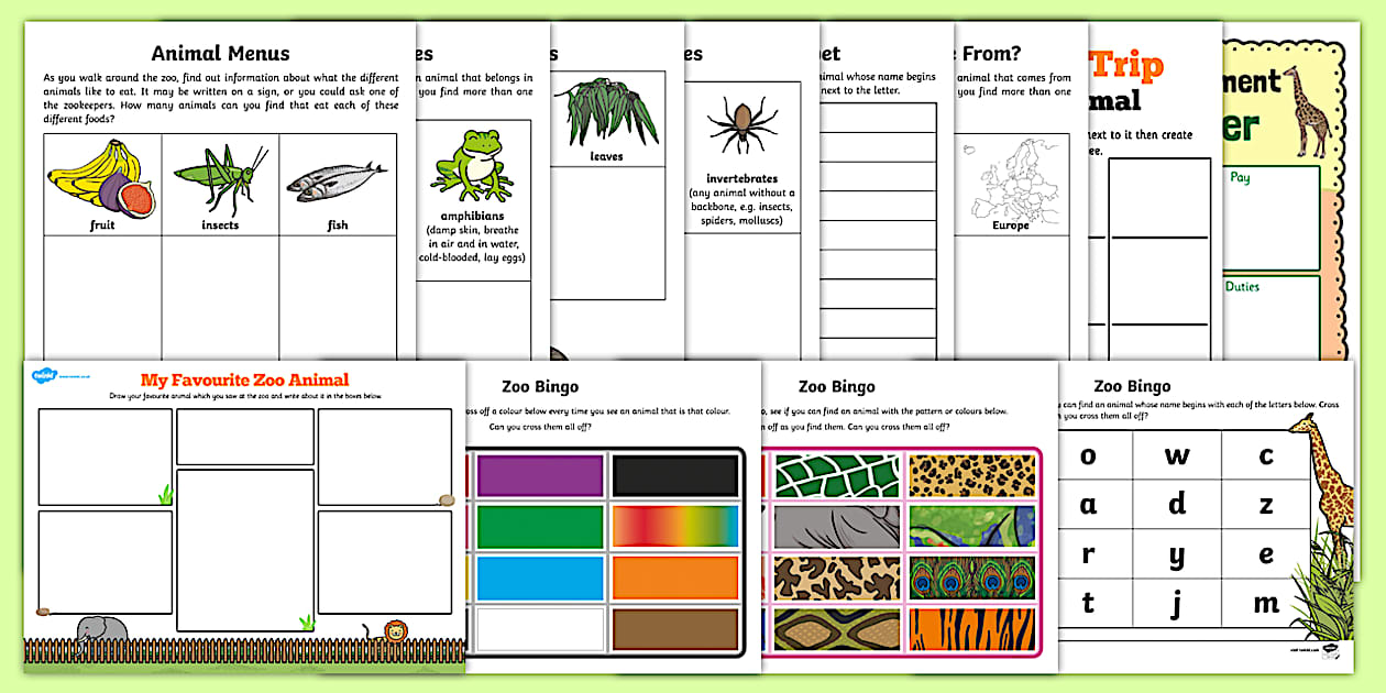 Summer Fun in the Holidays: Zoo Trip Activity Pack (Ages 5 - 7)