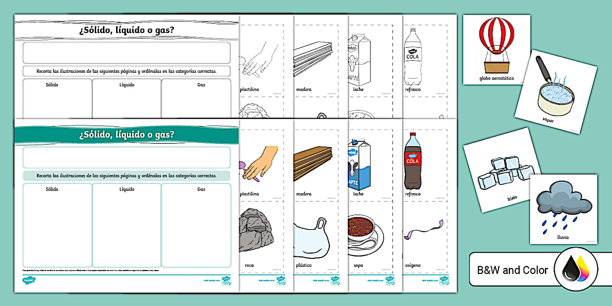 Actividad: ¿Sólido, líquido o gas? (teacher made)