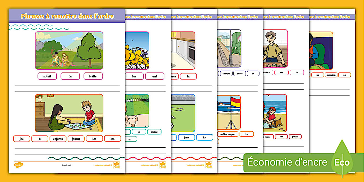 Phrases à remettre dans l'ordre (teacher made) - Twinkl