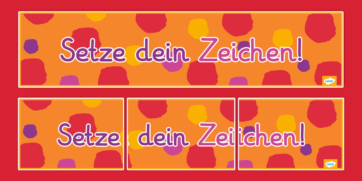 Tag des Punktes - Setze dein Zeichen! - Banner - Twinkl
