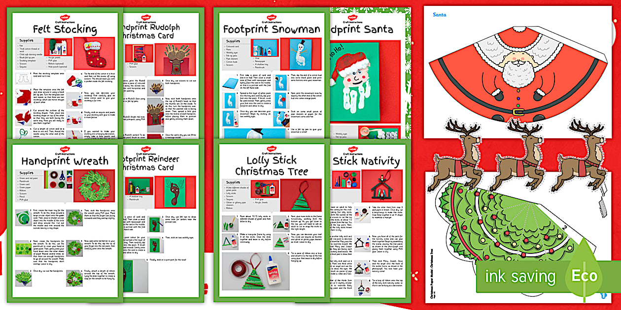 Twinkl Christmas Crafts Pack (teacher made) - Twinkl
