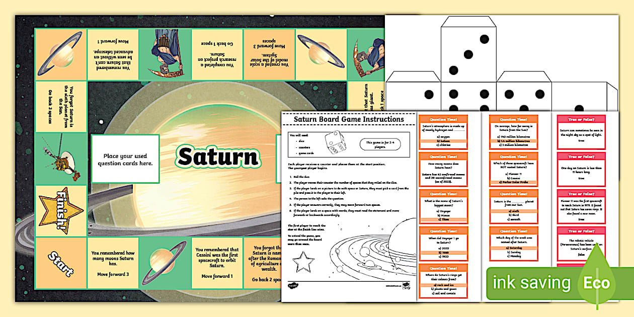 Saturn Board Game (teacher made) - Twinkl