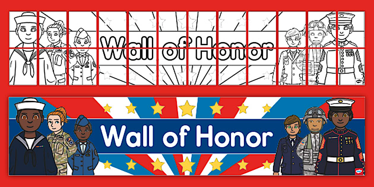 Veterans Day Art Project Banner for Kids | Twinkl USA