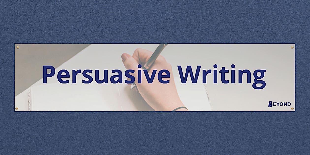 Persuasive Writing Display Banner