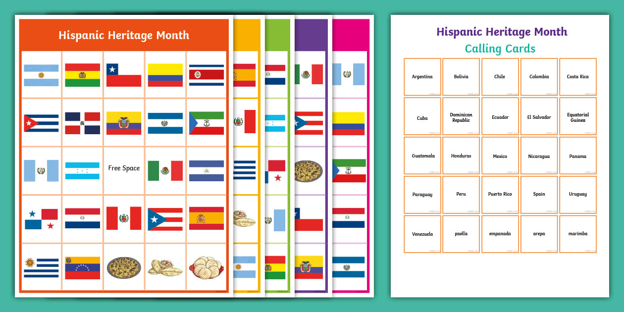 Hispanic Heritage Month Bingo for 6th-8th Grade | Twinkl USA