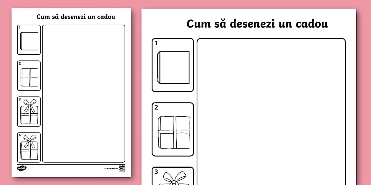 Cum să desenezi un cadou – Desen în creion pentru începători