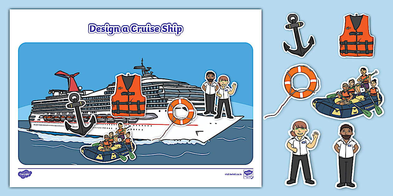 Design a Cruise Ship Cutting Skills Worksheet (teacher made)