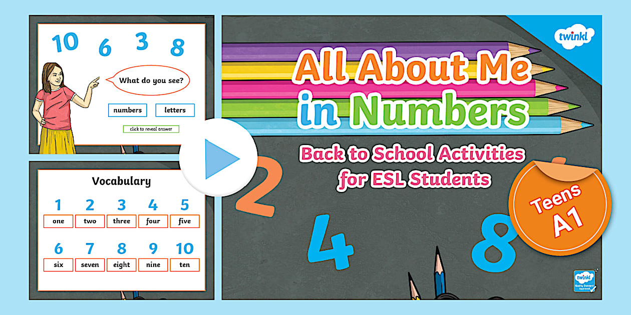 ESL All About Me in Numbers PPT [Teens, A1] (teacher made)