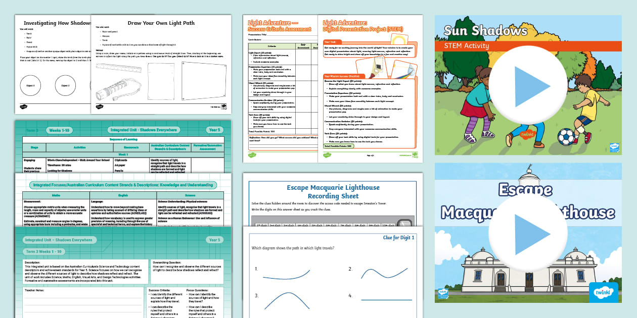 STEM IU Yr 5 Shadows Everywhere Wk 5-6 (teacher made)