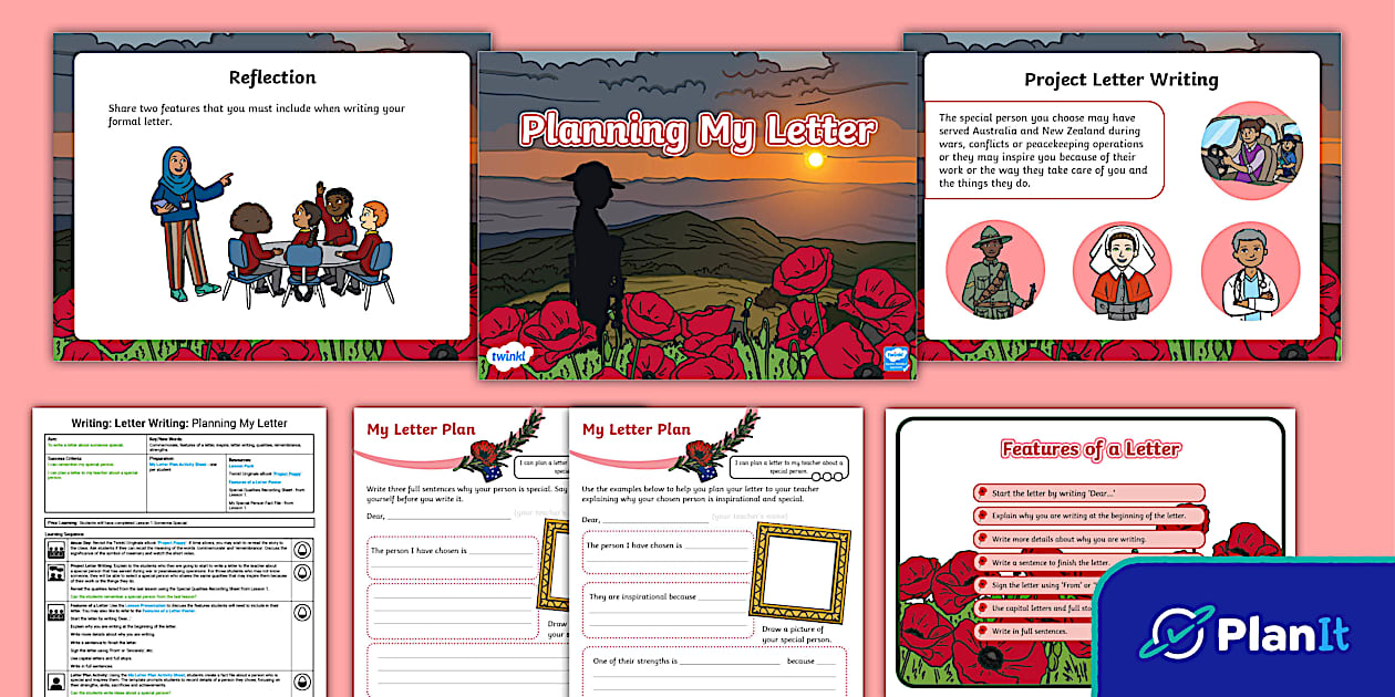 Years 1-2 Writing: Anzac Day Letter Writing Lesson 2