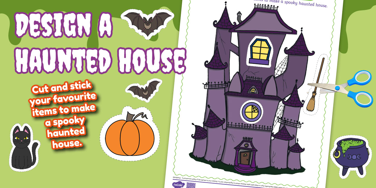 * NEW * Design a Haunted House Cutting Skills Activity