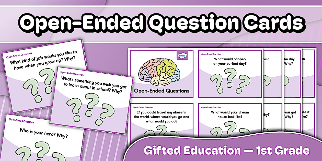 Open-Ended Question Cards for Gifted Education | 1st Grade