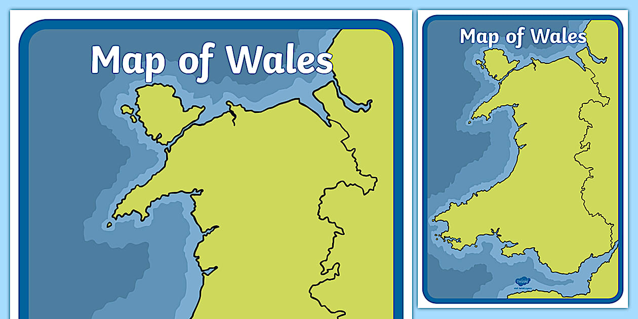Editable Map of Wales A2 Display Poster (teacher made)
