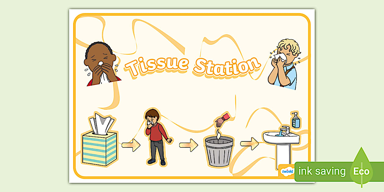 Tissue Station Display Poster (teacher made) - Twinkl