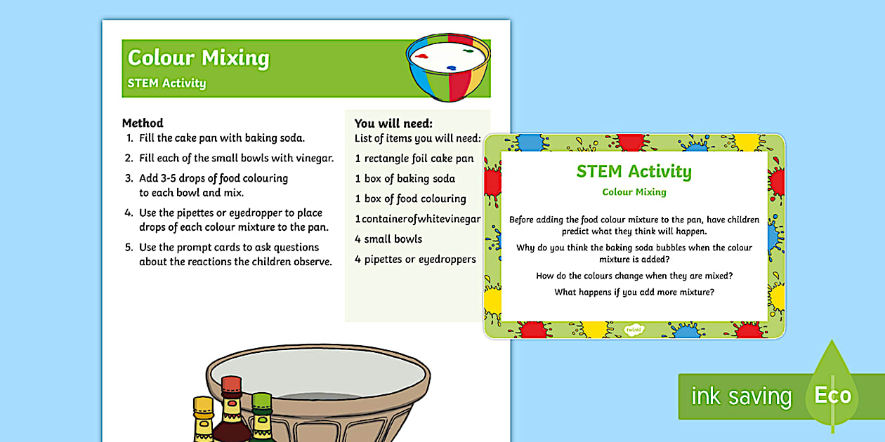 Colour Mixing STEM Activity