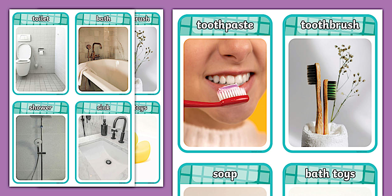 In the Bathroom Photo Flashcards (teacher made) - Twinkl