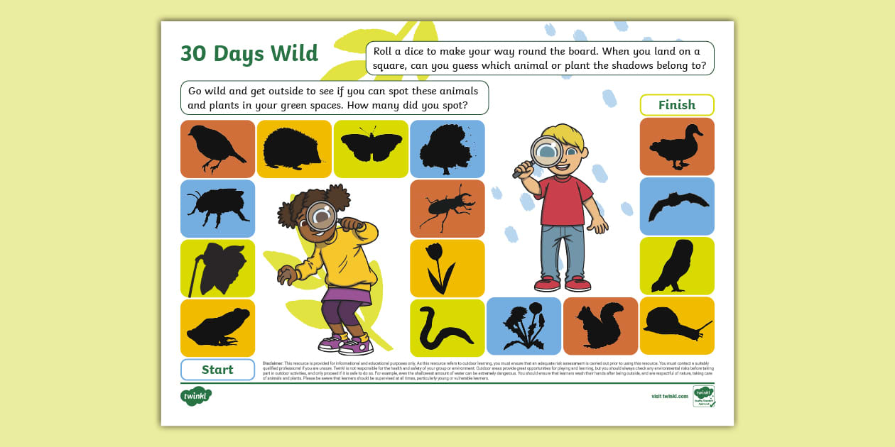 30 Days Wild Sustainability Board Game | Twinkl Games | KS1