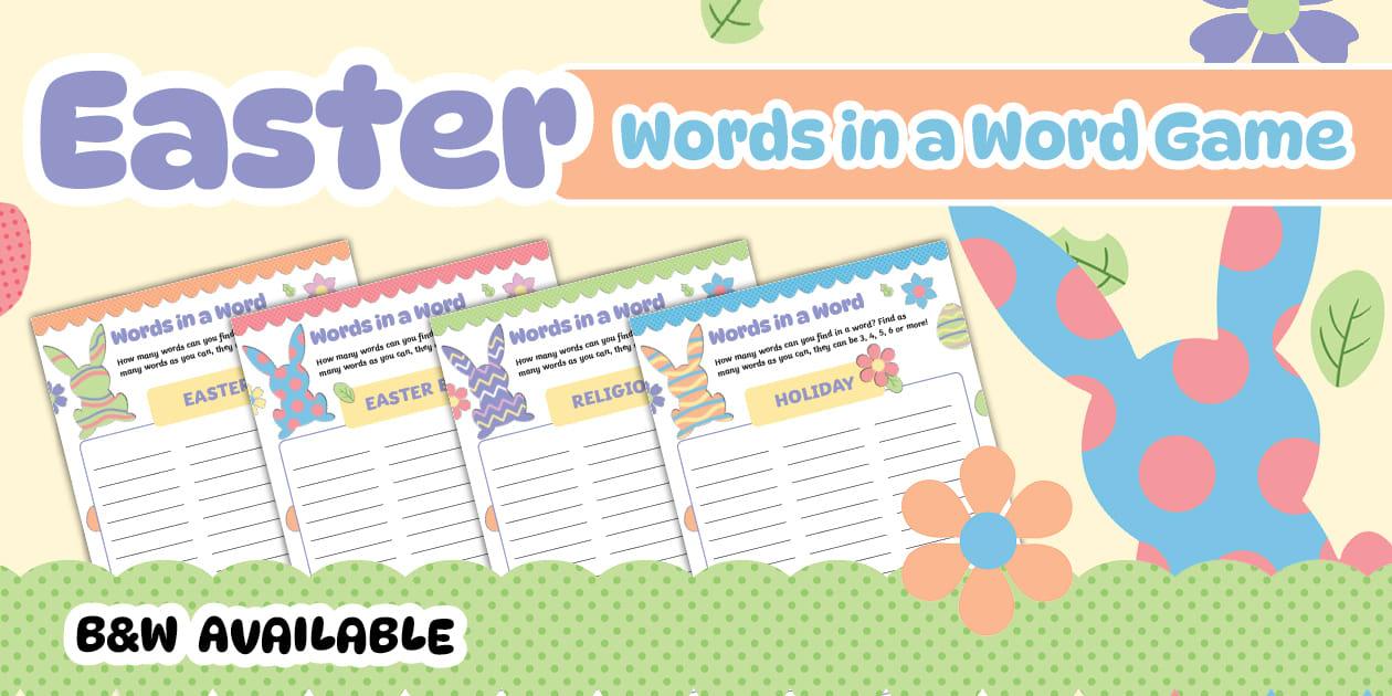 Easter Word Search Activity Sheet