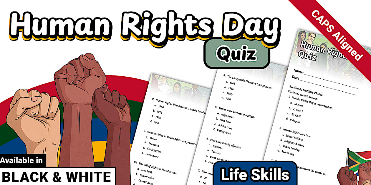 IP Life Skills – Human Rights Day - Quiz (CAPS Aligned)