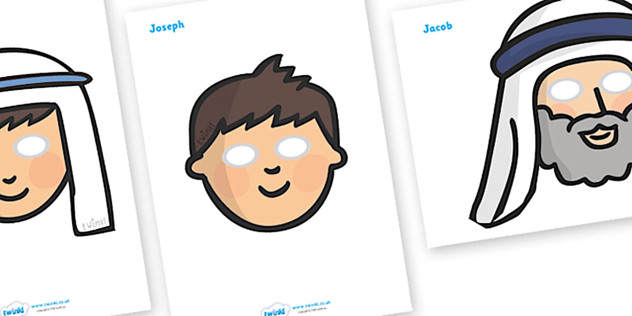 Joseph Role Play Masks (teacher made) - Twinkl