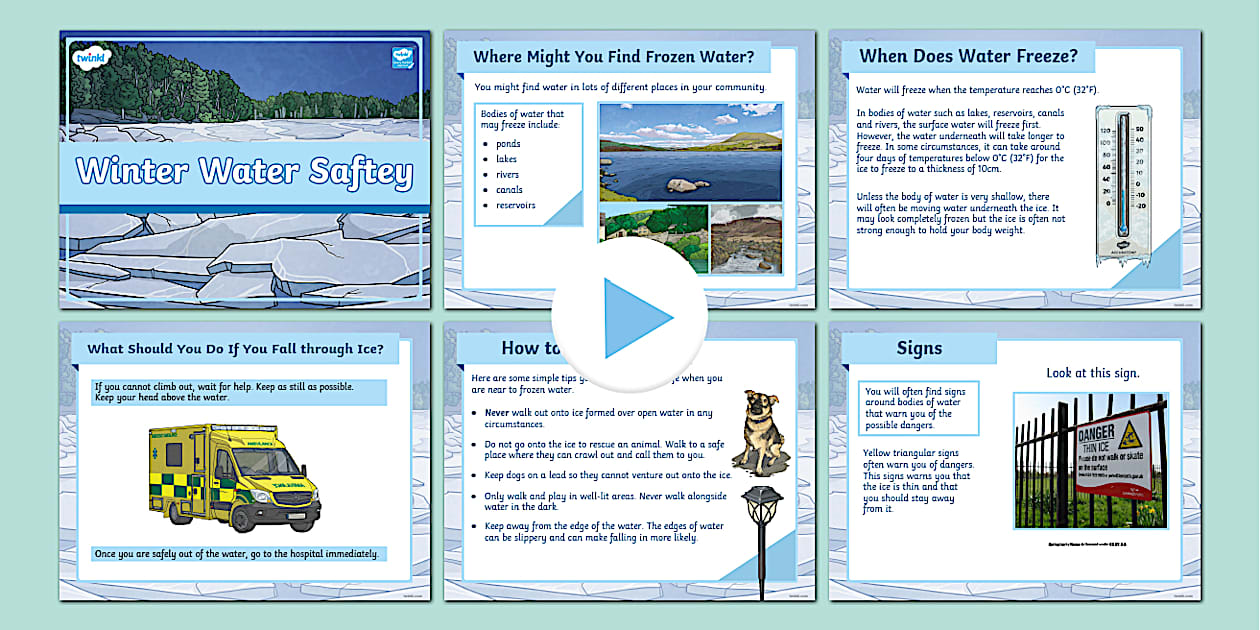 Winter Water Safety PowerPoint KS2 (teacher made) - Twinkl