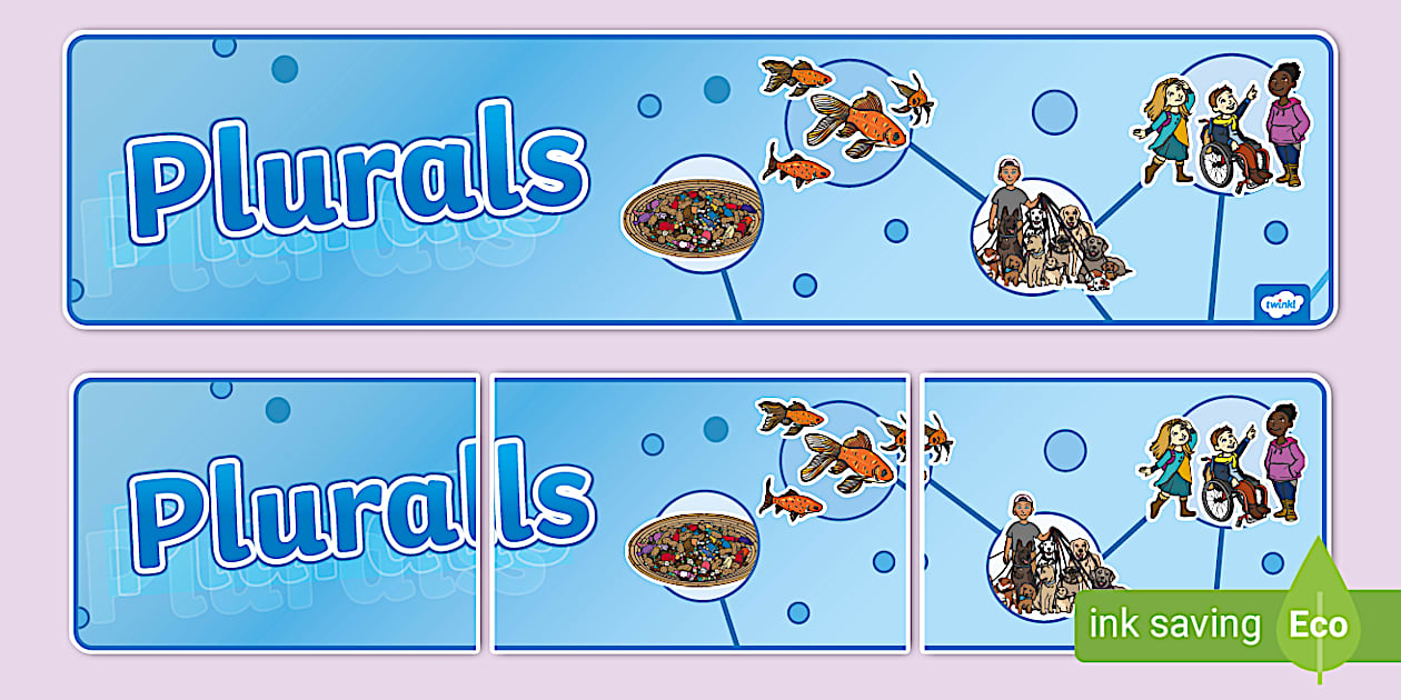 Plurals Display Banner (teacher made) - Twinkl