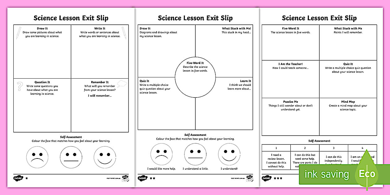 Science Exit Ticket Differentiated Worksheets Twinkl