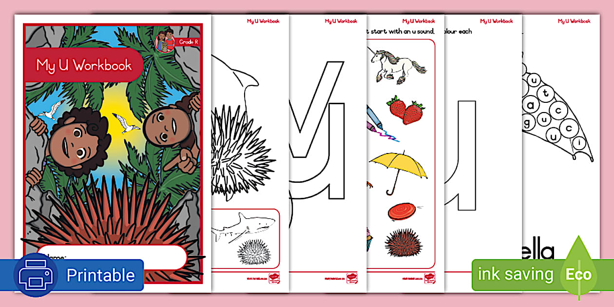 Gr. R Phonics: Workbook Letter U (teacher made) - Twinkl
