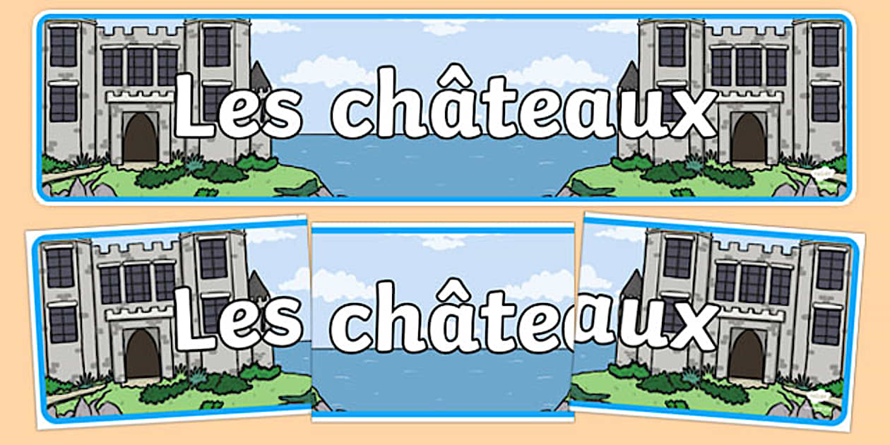 Châteaux Banderole d'affichage-French (teacher made)