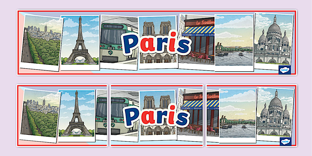 Paris Display Banner (teacher made) - Twinkl