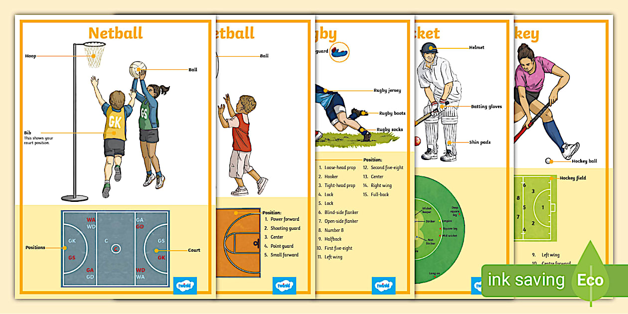 Physical Education Equipment List Posters - Twinkl NZ