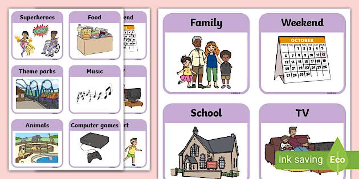 Editable Conversation Topic Word Cards - Twinkl