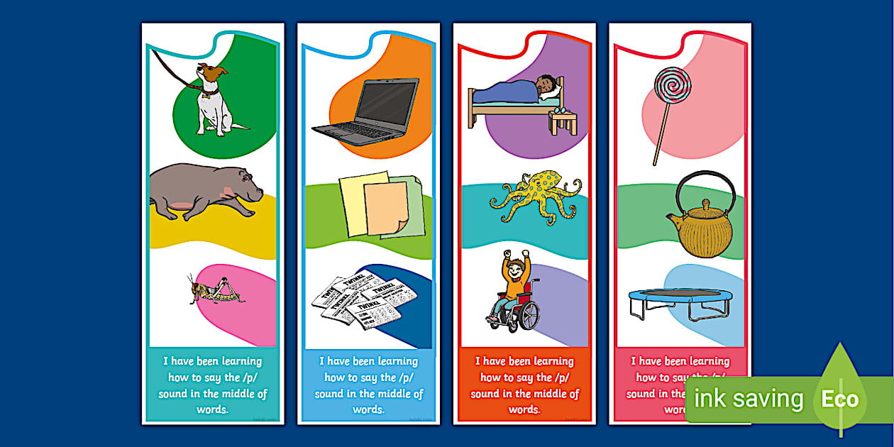 Medial /p/ Sound Bookmark (Teacher-Made) - Twinkl