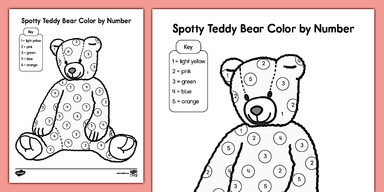 Printable Pre K Color By Number Worksheet - Twinkl USA