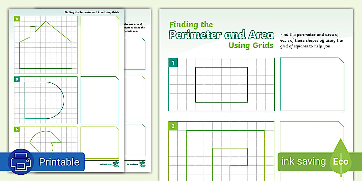Finding the Perimeter and Area Using Grids Activity Sheet
