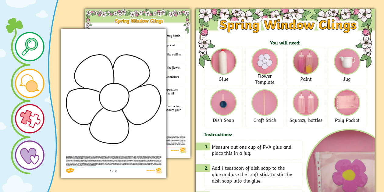 Spring Window Clings (teacher made) - Twinkl
