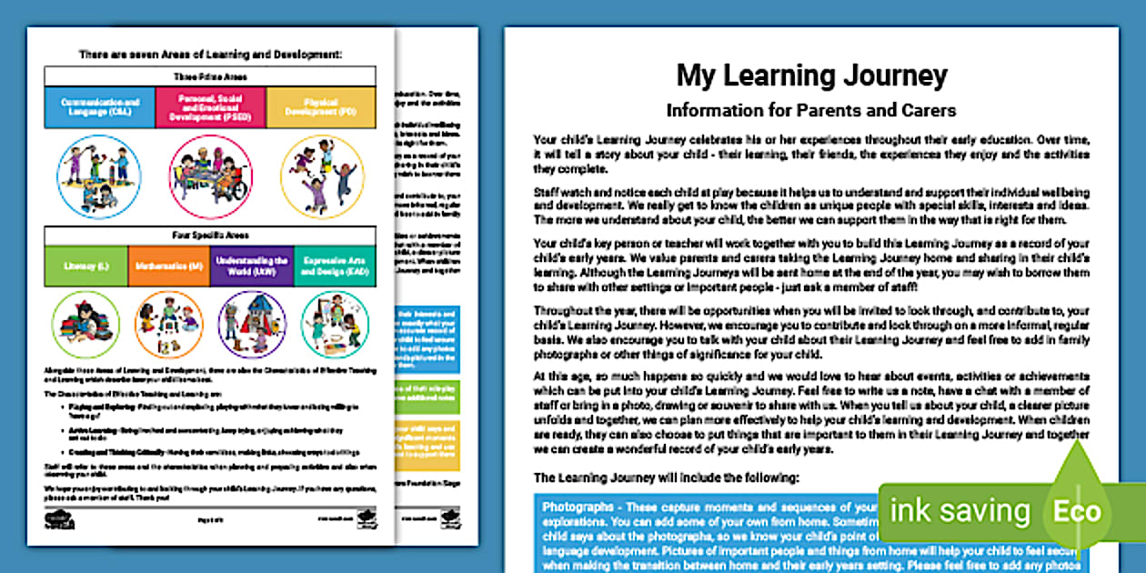 Early Years Developmental Journal Guide for Parents & Carers