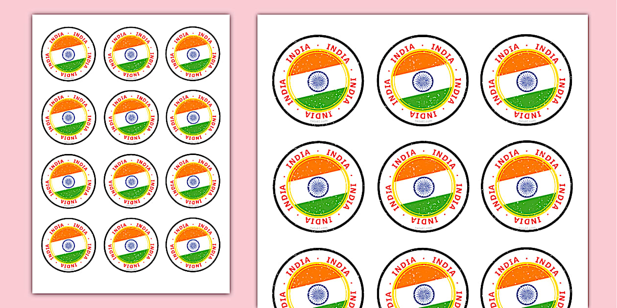 India Passport Stamp Cut-Outs (Teacher-Made) - Twinkl