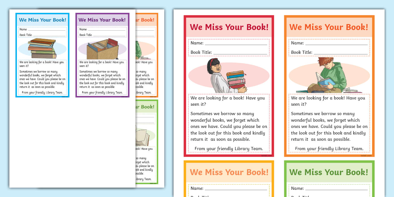 Library Book Loan Reminder (Teacher-Made) - Twinkl