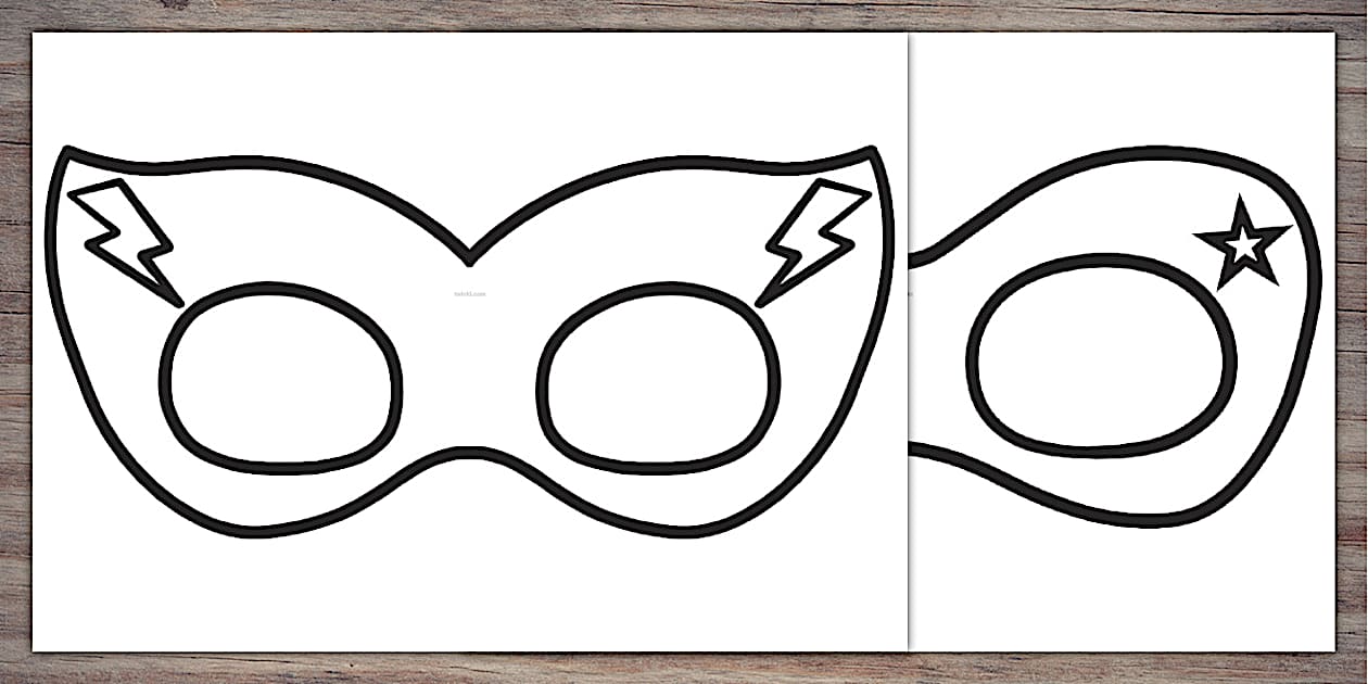 Superhero Colouring Masks | Twinkl Party