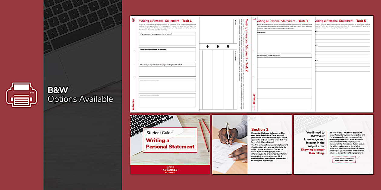 Writing a Personal Statement - A Student Guide Resource Pack