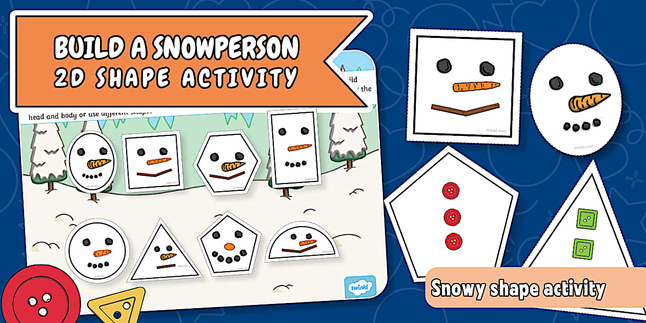 Build a Snowman 2D Shape Activity
