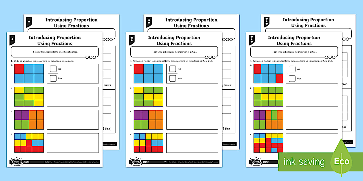 Introducing Proportion Differentiated Worksheet / Worksheets