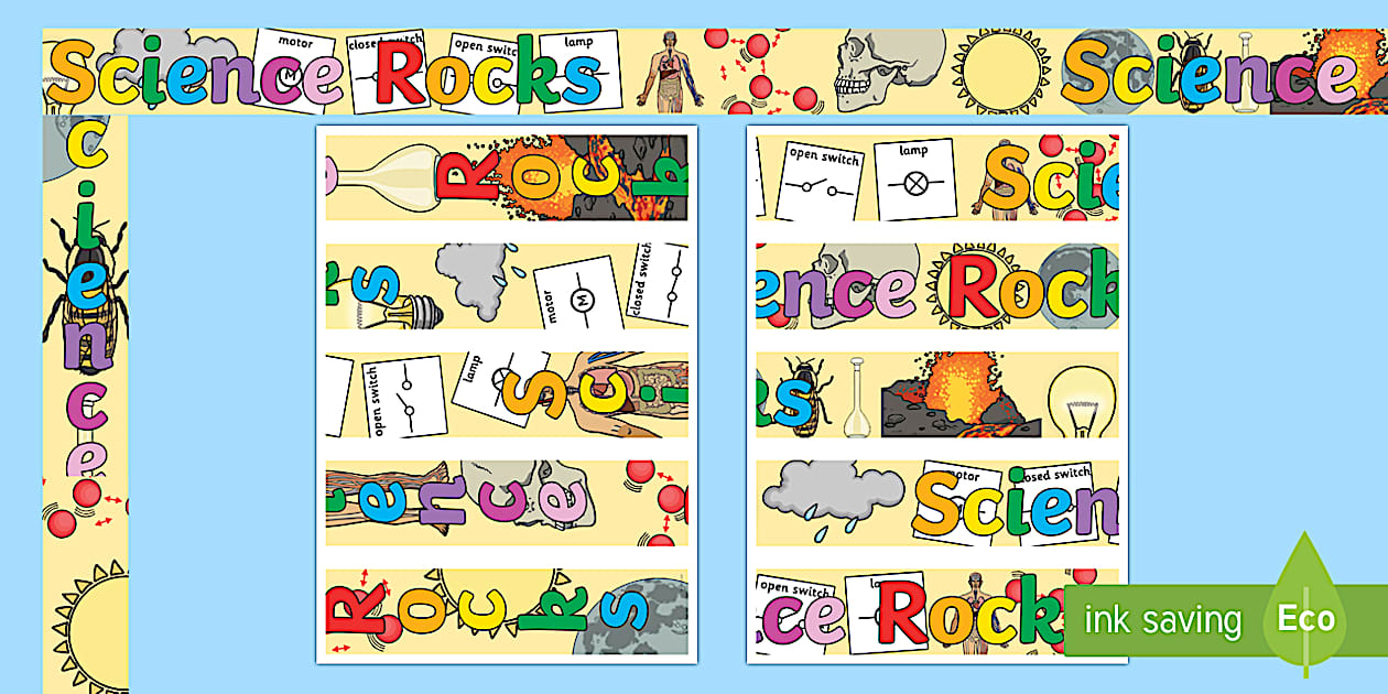 Science Rocks Display Borders (teacher made) - Twinkl